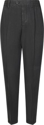 PT01 Pt01, Homme, Pantalons, Noir, Taille: W34 Pantalone Carrot Pinces Elastico