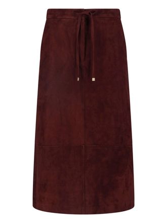 Max Mara Midi Lambskin Skirt