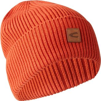 Camel Active Herren Beanie aus einem Baumwoll-Kaschmir-Mix Ziegelrot, Menswear-OS