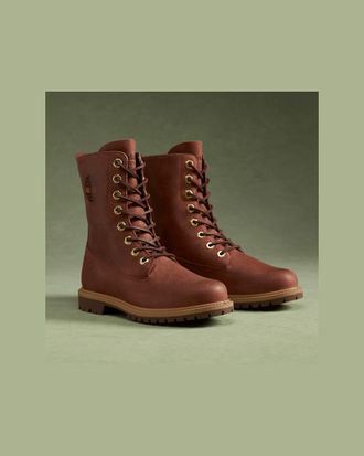 Timberland Wasserdichter Timberland Premium 8-Inch Boot f&uuml;r Damen in Braun, Damen, Braun, Gr&ouml;&szlig;e