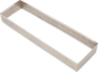 Lacor 68597 Perforiert Rechteckig Oval, Edelstahl, grau, 8 x 28 x 4 cm