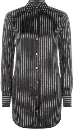 Alexander Wang Robe ray&eacute; &agrave; strass en soie