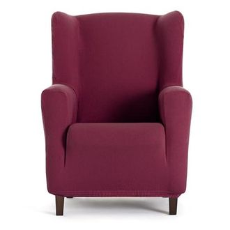 Eysa Housse de Fauteuil bi-&eacute;lastique pour berg&egrave;re Couleur Bordeaux Design Harlem
