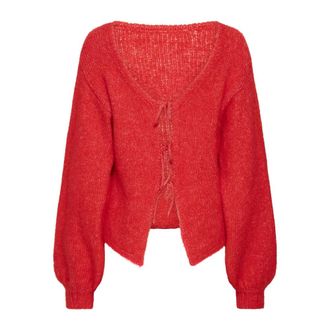 Ichi Rundhals-Strickware - - Knitwear - Damen - Rot - M