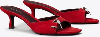 Tory Burch Lock Sandale mit Kitten Heel