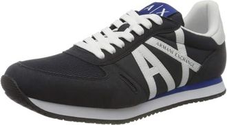A|X Armani Exchange Chaussure de Course r&eacute;tro avec Logo Bleu Marine