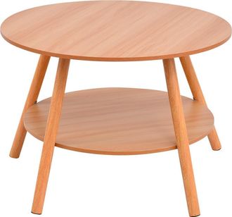 Generico Couchtisch, moderner Couchtisch mit 2 Ebenen, Beistelltisch f&uuml;r Heimm&ouml;bel, Nachttisch mit offenem Stauraum f&uuml;r Wohnzimmer, Couchtisch f&uuml;r Wohnzimmer