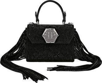 Philipp Plein Crossbody Bags - Henkel Tasche Superheroine Mit Schmucksteinen - Gr. unisize - in Schwarz - f&uuml;r Damen