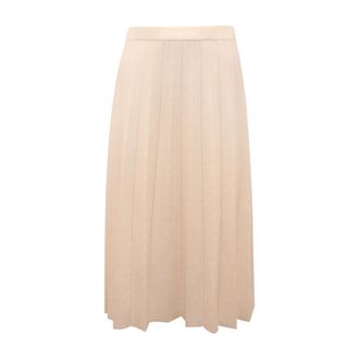 D.exterior 59436 Merinos Fine Macro Pliss&eacute; Rock - - Skirts - Damen - Beige - S