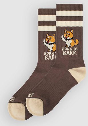 American Socks Born To Bark - Mid High Socken beige & blue