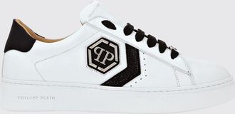 Philipp Plein Low-Top-Sneakers aus Leder mit Monogramm und Hexagon-Logo
