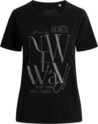 soccx Rundhalsshirt aus Baumwolle