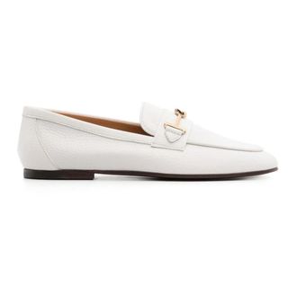Tod's Leder Loafers mit Goldfarbenen Details - - Shoes - Damen - Wei&szlig; - 36 EU