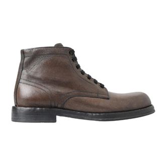 Dolce & Gabbana Homme, Chaussures, Brun, Taille: 44 EU Chaussures Perugino en Cuir de Cheval Marron