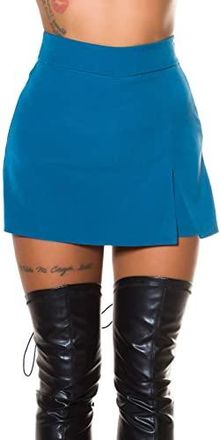 Koucla Jupe-short sexy taille haute, p&eacute;trole, 42