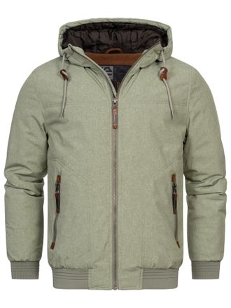 Indicode Herren INPeshastin &Uuml;bergangsjacke mit Kapuze und Rei&szlig;verschluss | Herrenjacke Dark Olive, M