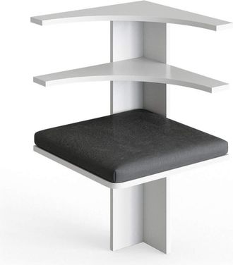 Vicco Esszimmer-Eckbank Roman, Bank für die Essecke, Weiß/Anthrazit, 43 x 43 cm