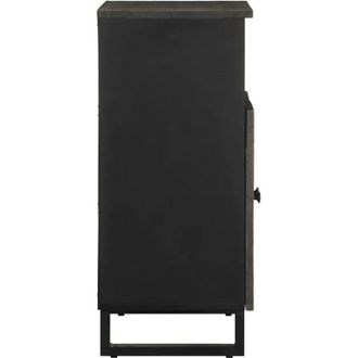 vidaXL Sideboard Schwarz 60x33x75 cm Massivholz Mango Vidaxl