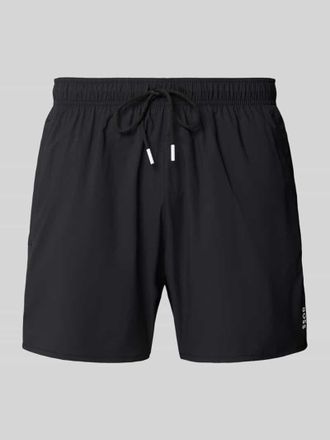HUGO BOSS Badeshorts mit Mesh-Einsatz