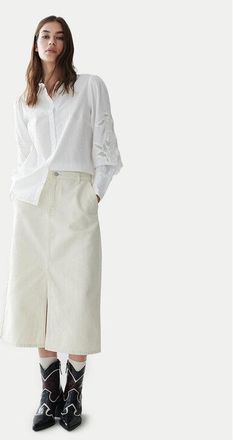 Vila Jeansrock Kira 14099130 &Eacute;cru Regular Fit