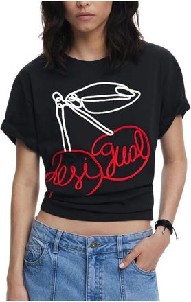 Desigual Femme, Tops, Noir, Taille: 38 FR Rome T-shirt