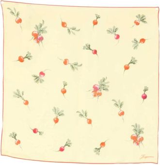 Jacquemus Femme, Accessoires, Jaune, Taille: ONE Size Foulard Carr&eacute; en Soie