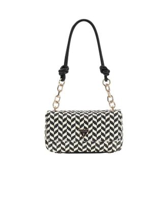 Guess Womens Shoulder Bag Black Multi Polyurethane - Shoulder-Bags
