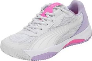 Puma Puma Women Nova Court WnS Tennis Shoes, Silver Mist-Puma White-Vivid Violet, 37 EU