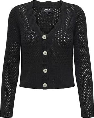 Only Onlroselia Ls V-Neck Cardi KNT Nca, Noir, L Femme