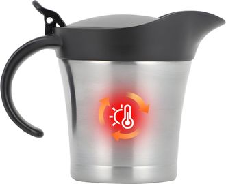 Generic Sauce Sch&uuml;ssel F&uuml;r So&szlig;e und So&szlig;e,450 Milliliter So&szlig;e Servierkanne mit Deckel - Doppelschicht Saucepan - F&uuml;r Salat, Hochzeit, Treffen, Party, K&uuml;che, Ca