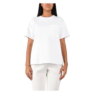 Elisabetta Franchi T-shirt &agrave; logo et d&eacute;tails zipp&eacute;s - Femme - Tops - Blanc - Taille: 42 FR