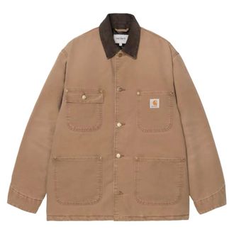 Carhartt Work in Progress Homme, Vestes, Brun, Taille: L Veste OG Chore Coat en Toile Marron