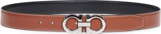 Ferragamo Homme, Accessoires, Brun, Taille: 90 CM Ceinture R&eacute;versible Gancini