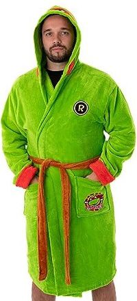 Teenage Mutant Ninja Turtles Mens Green Hooded Bathrobe | Libérez votre héros intérieur avec cette robe de chambre de costume TMNT | Adoptez le confort et lambiance ninja avec sty