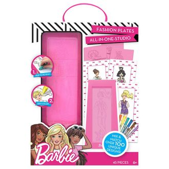 BARBIE by Horizon Group USA Fashion Plate Kit, Color, Design & Create Custom Images Unique To Your Fashionista, Multi Colored