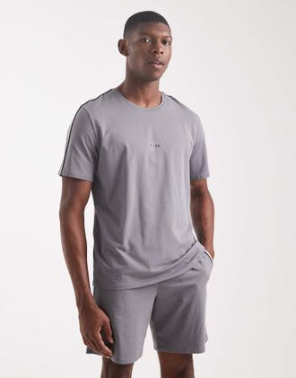 HUGO BOSS BOSS Bodywear - Unique - Lounge-T-Shirt in Grau, Kombiteil