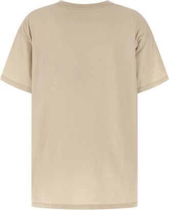Maison Margiela Womens Beige Cotton T-Shirt
