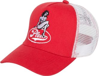 Philipp Plein Homme, Accessoires, Rouge, Taille: ONE Size Casquette de baseball