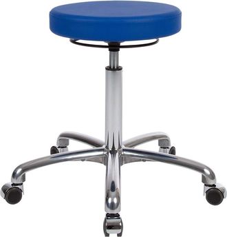 Sport-Tec Drehhocker Exklusiv mit Komfort-Polster und Rollen, Rollhocker Arbeitshocker