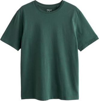Next T-Shirt &Eacute;pais pour Homme &agrave; Col Ras du Cou, 100% Coton, Lot de 4 x T-Shirts pour Homme Vert Pin XXL