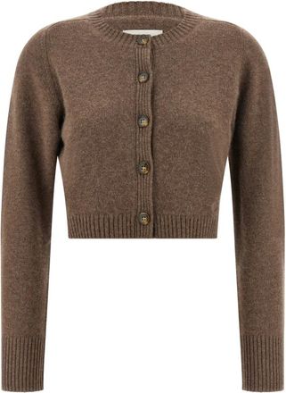 Loulou Studio Femme, Pulls, Brun, Taille: 38 FR Zephir Cashmere Cardigan