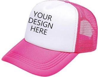 Generic Casquette de baseball personnalisée pour homme et femme, rose vif, taille unique