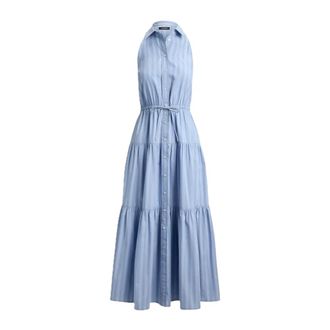 Ralph Lauren Gestreiftes Stufen-Hemdblusenkleid - - Dresses - Damen - Blau - S