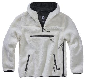 Brandit Teddyfleece Worker Pullover, Farbe: White, Gr&ouml;&szlig;e: 4XL