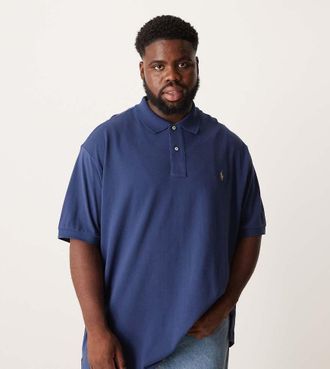 Polo Ralph Lauren Big & Tall - Polo en coton pima avec logo emblématique - Bleu marine