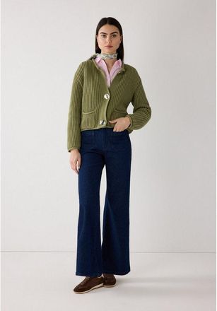 More & More Strickjacke kurze Rippstrickjacke