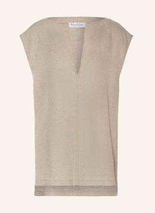 Max Mara Blusentop Colimbo Aus Leinen beige
