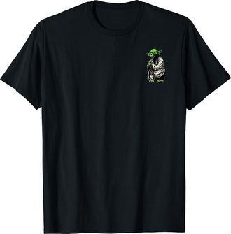 Star Wars Yoda Sitting Pocket Logo T-Shirt