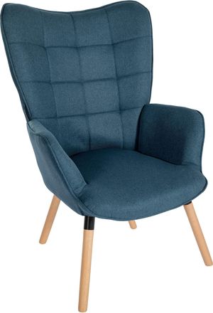 Clp Relaxsessel Garding I Komfortabler Polstersessel Mit Stoff-Bezug, Farbe:blau