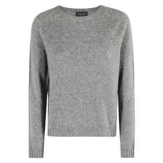 Roberto Collina Femme, Pulls, Gris, Taille: 42 FR Pull Bordeaux Col Rond Manches Longues